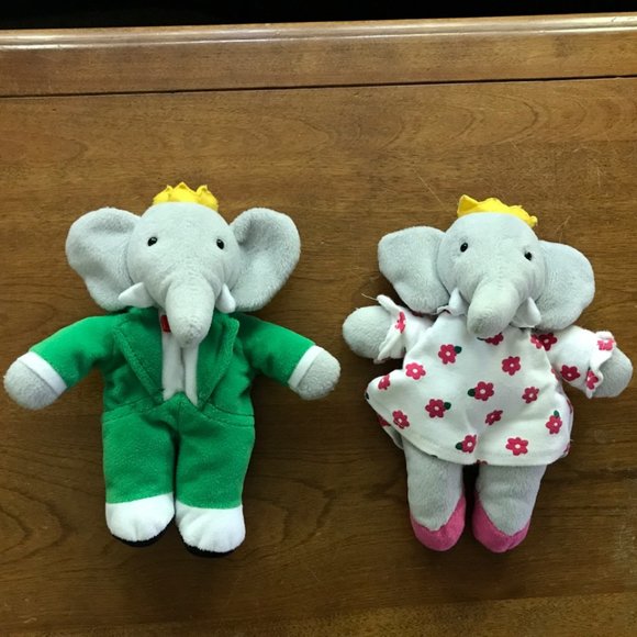 Gund | Toys | Gund Vintage Babar 8 Queen Celeste Plush Bean | Poshmark